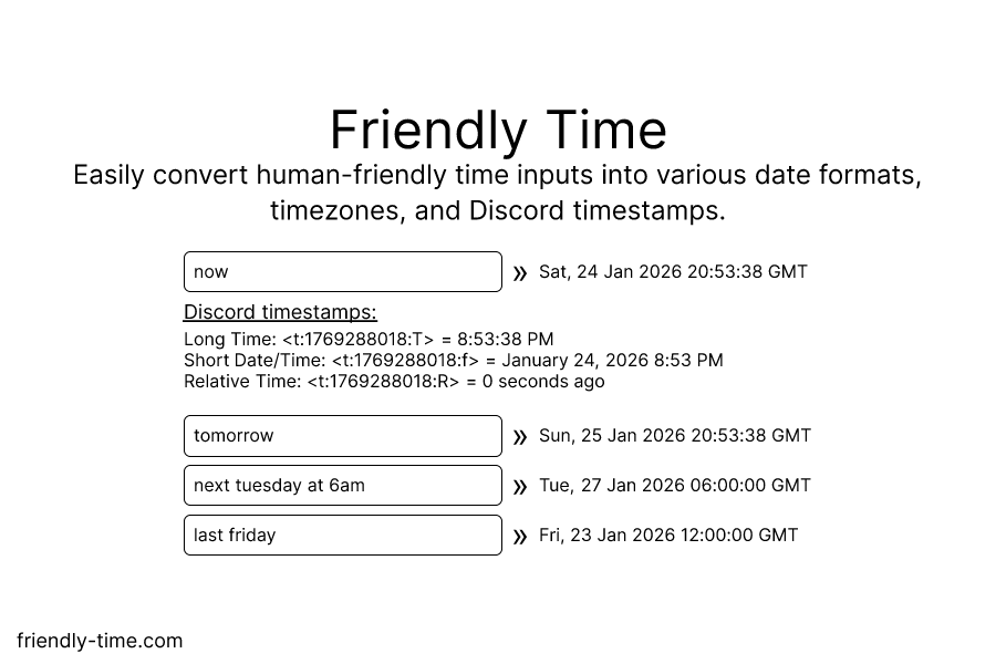 Friendly Time Parser